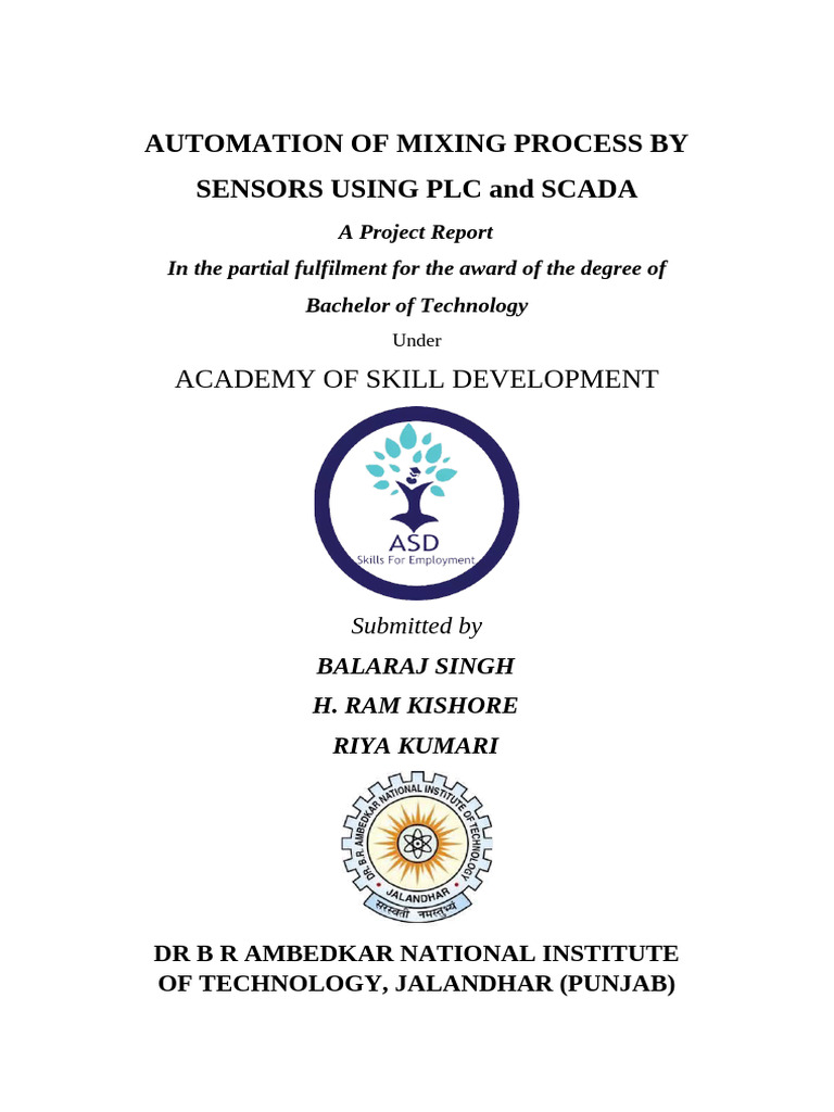 Report - Asd - Project Final - Scada | PDF | Programmable Logic Controller | Scada