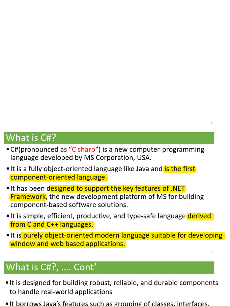 Chapter 3 Programming Fundamentals in C# | PDF | Class (Computer ... Chapter 3 Programming Fundamentals in C# | PDF | Class (Computer ...