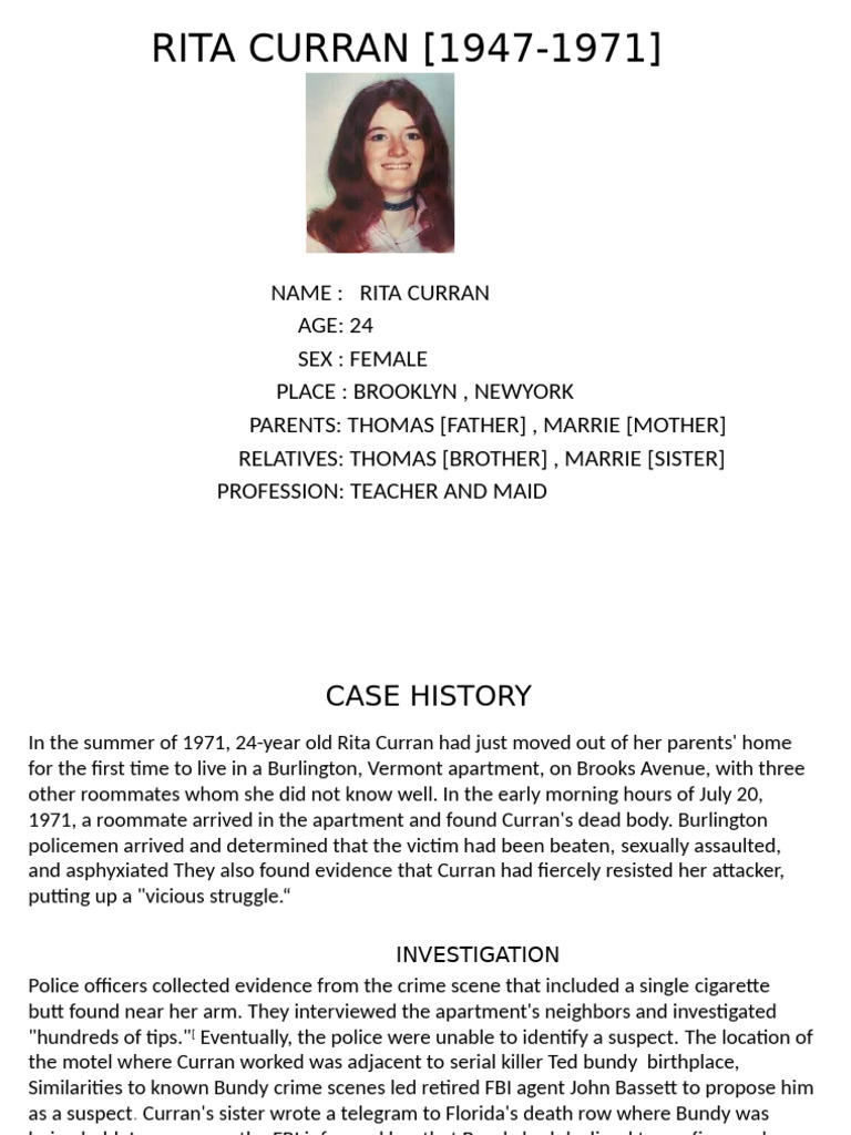 Rita Curran (1947-1971) | PDF