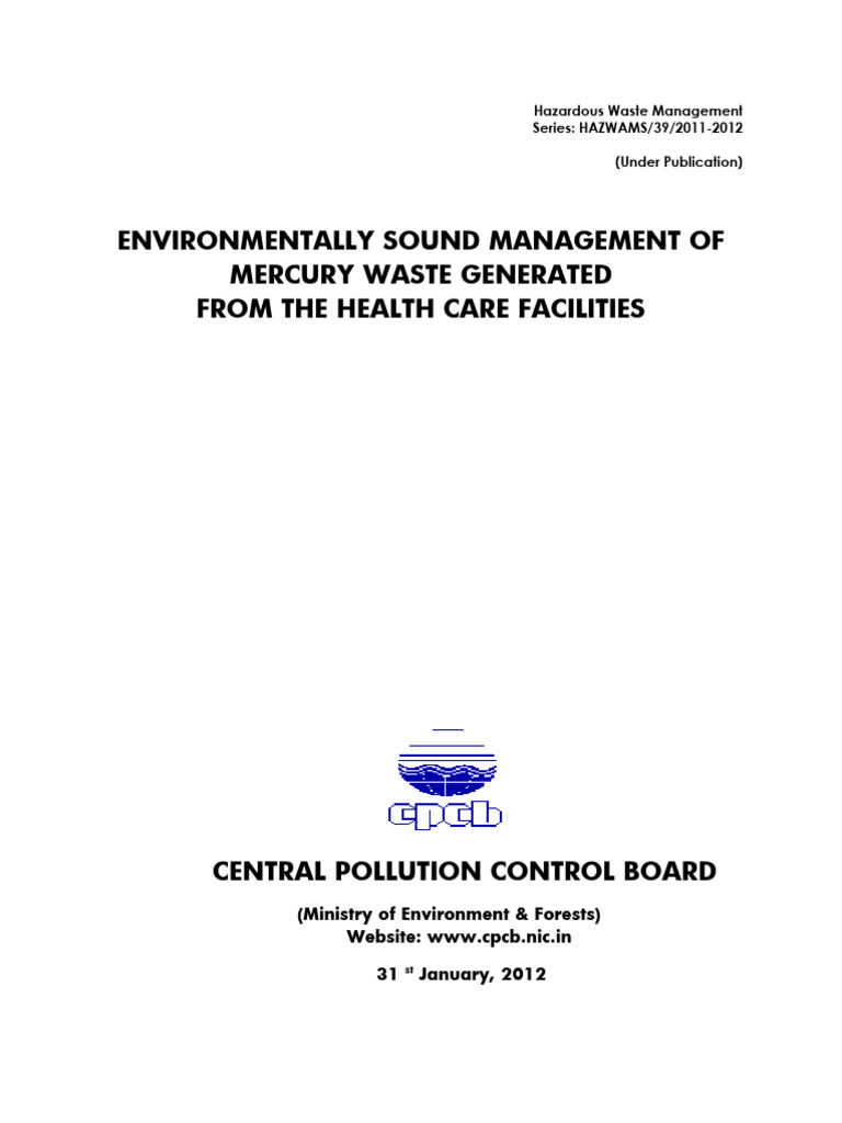 Guidelines For ESM MercuryW fromHCFs | PDF