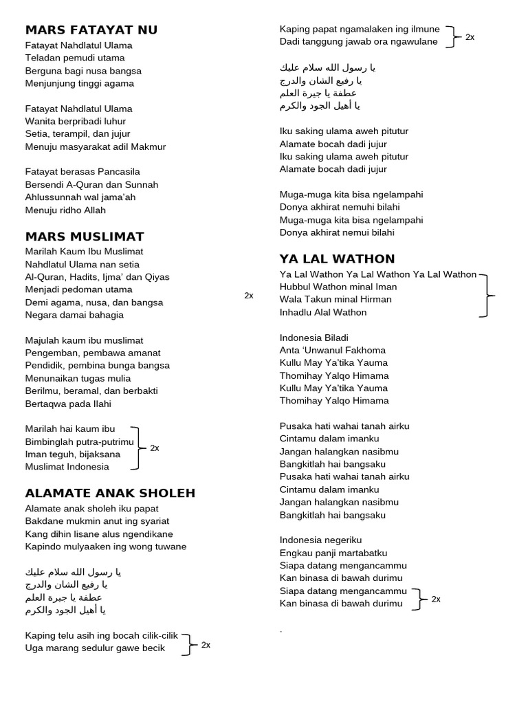 Mars Fatayat Nu | PDF