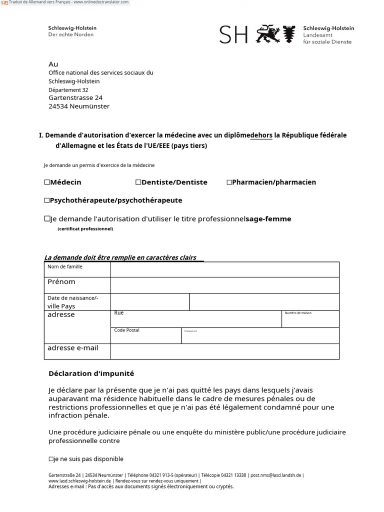 01 Antrag Approbation Berufsurkunde Drittstaat | PDF