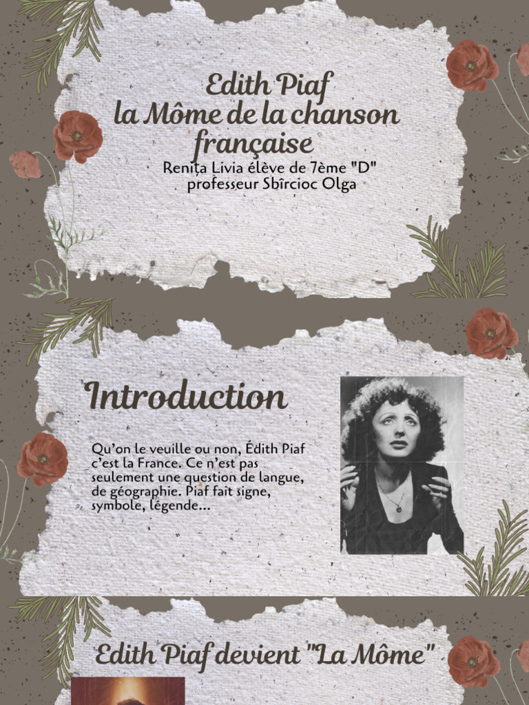 Top Des Meilleurs Morceaux D'edith Piaf | PDF