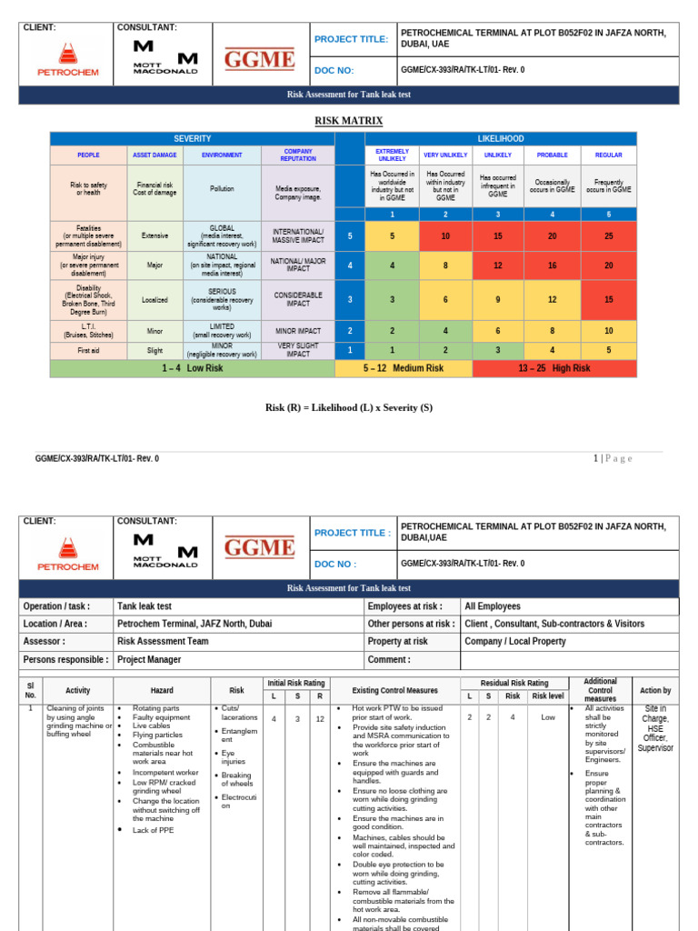 RA_ Tank leak test | PDF