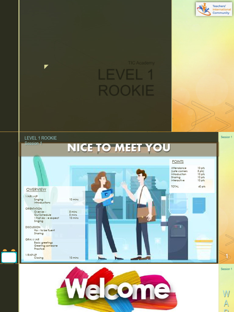 LEVEL 1 Session 1B | PDF