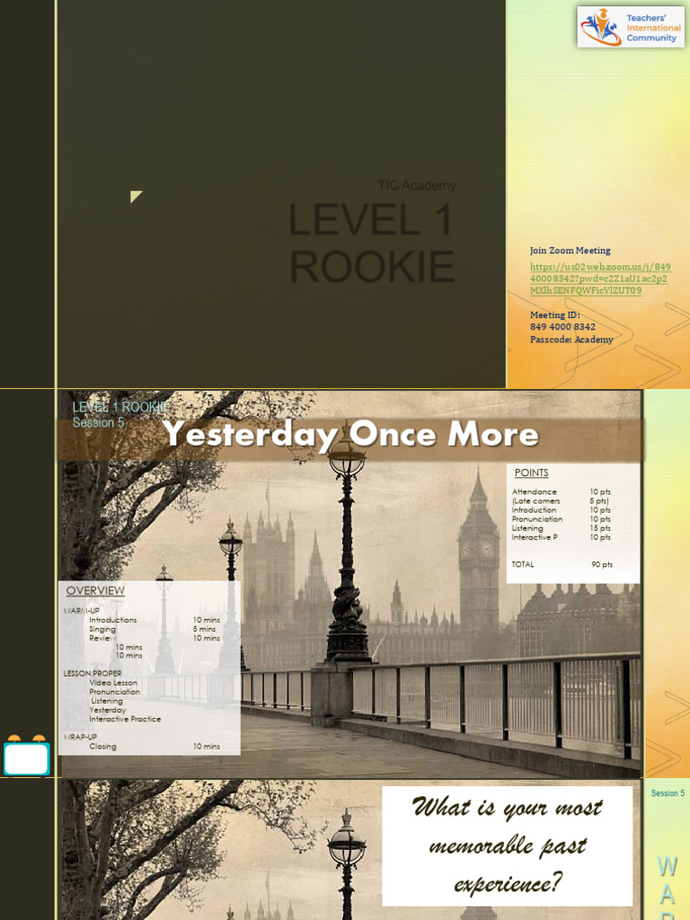 LEVEL 1 Session 5 | PDF