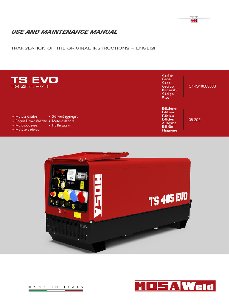 Mosa Ts 405 Evo Manual | PDF