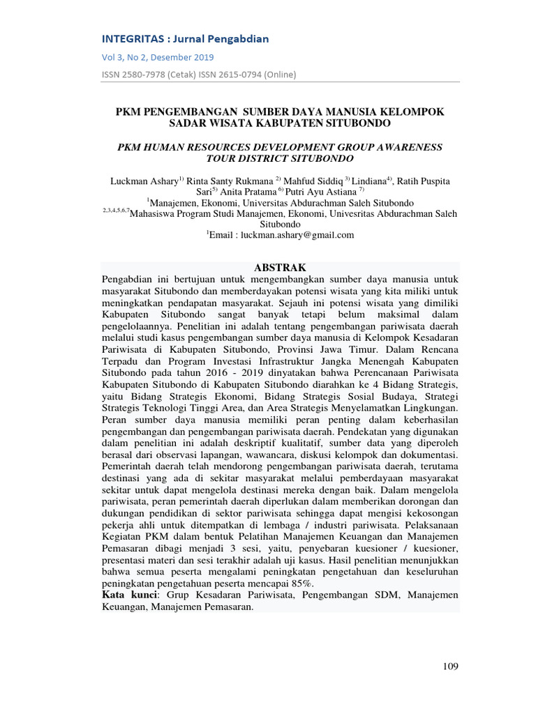 PKM Pengembangan Sumber Daya Manusia Kel 7095e04e | PDF