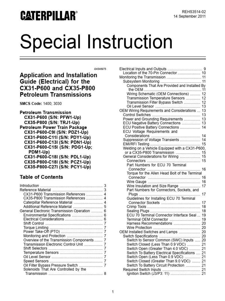 CX31-P600 and CX35-P800 Electrical (REHS3514) | PDF