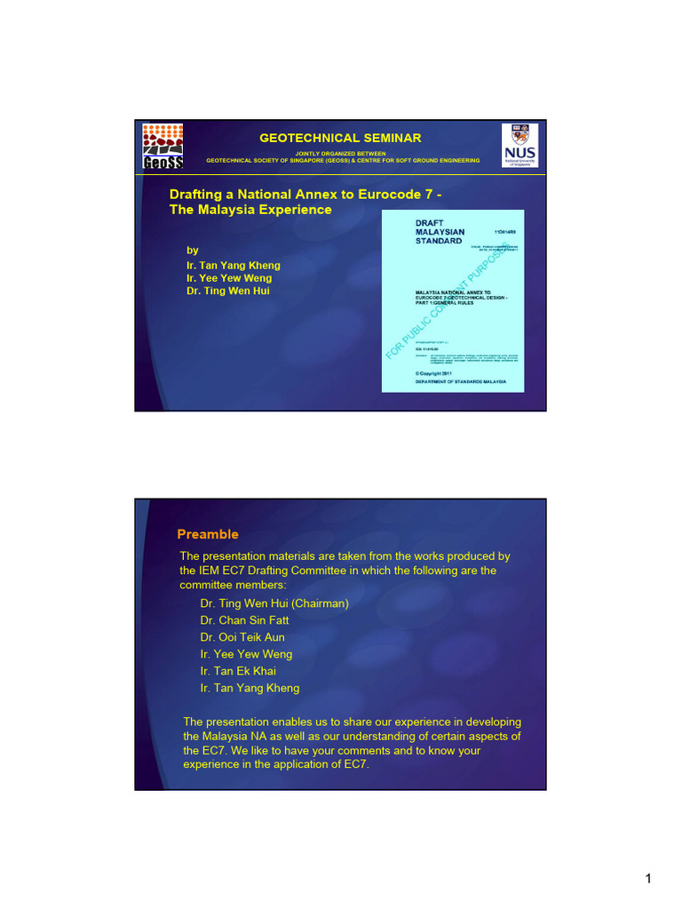 Drafting a national annex to eurocode 7_msia standard | PDF