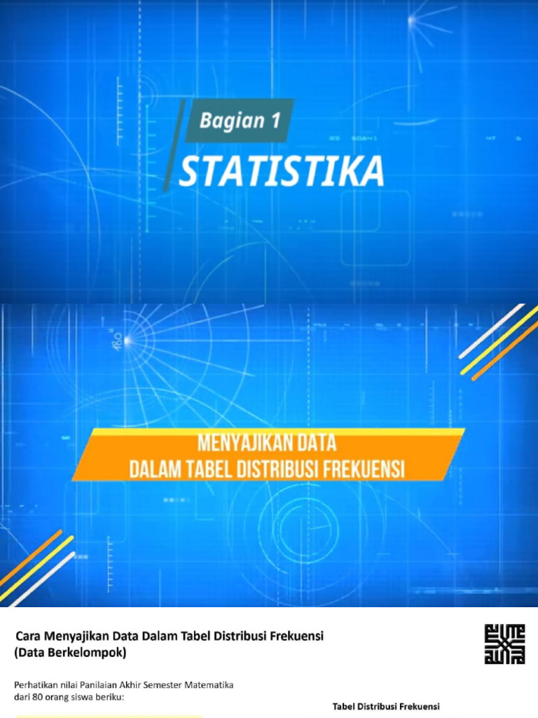 STATISTIKA 1,2 - Tabel Distribusi Frekuensi Dan Rataan Hitung | PDF