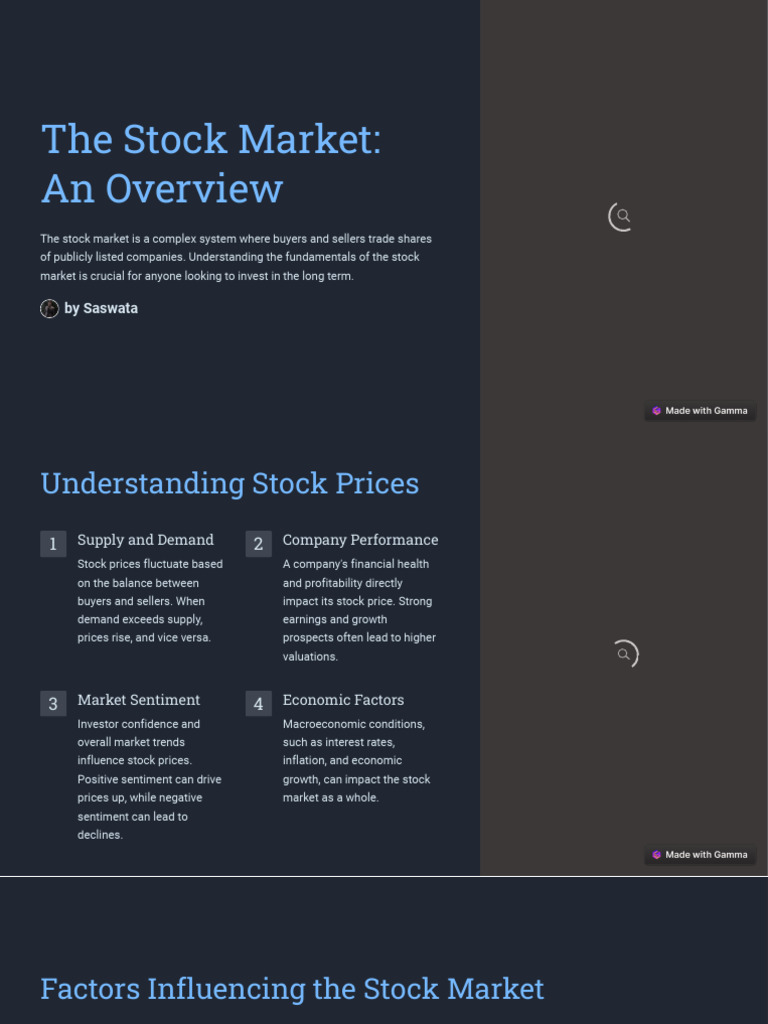 The Stock Market An Overview | PDF