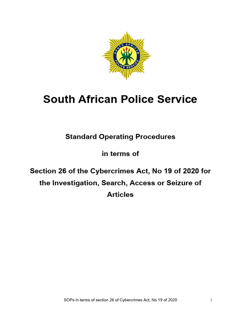 Saps Cca Sop Final 12 09 2023 | PDF