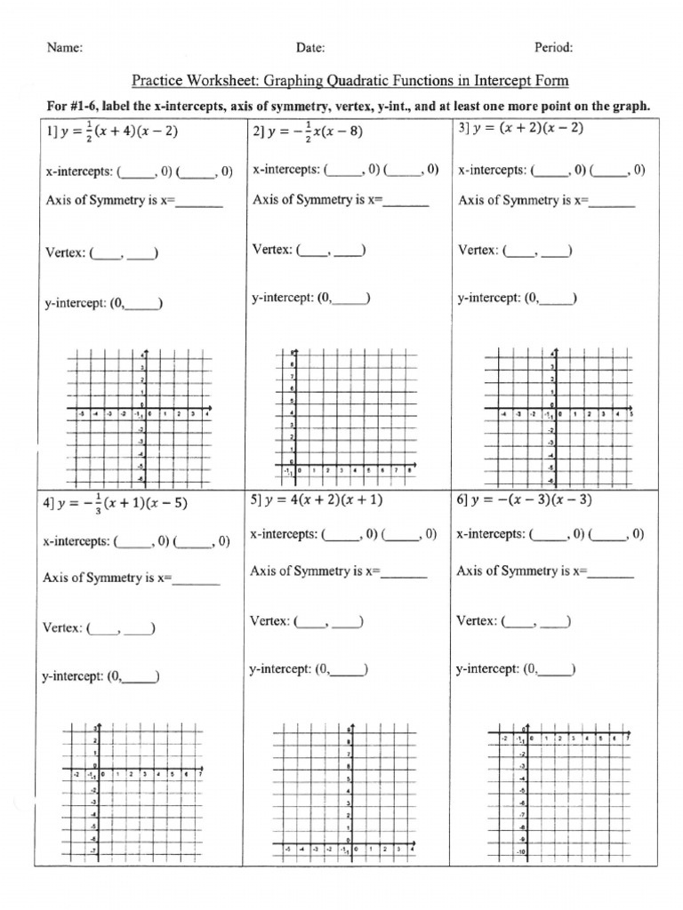 Intercept Form HW Answers | PDF