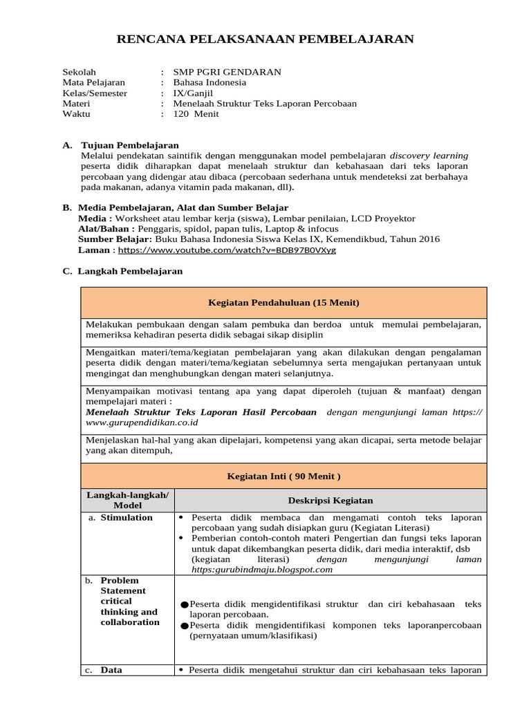 3.2 Menelaah Laporan Percobaan | PDF