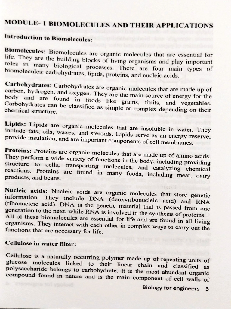 Bio Module 1 | PDF