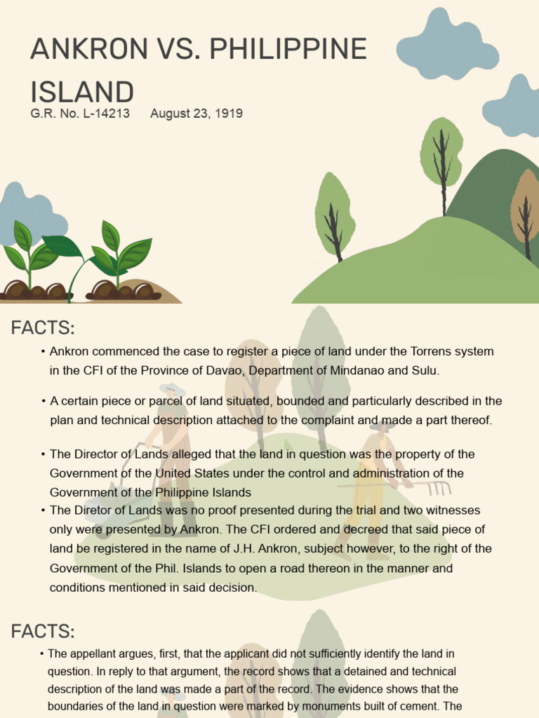 Ankron vs. Philippine Island | PDF | Adverse Possession | Justice