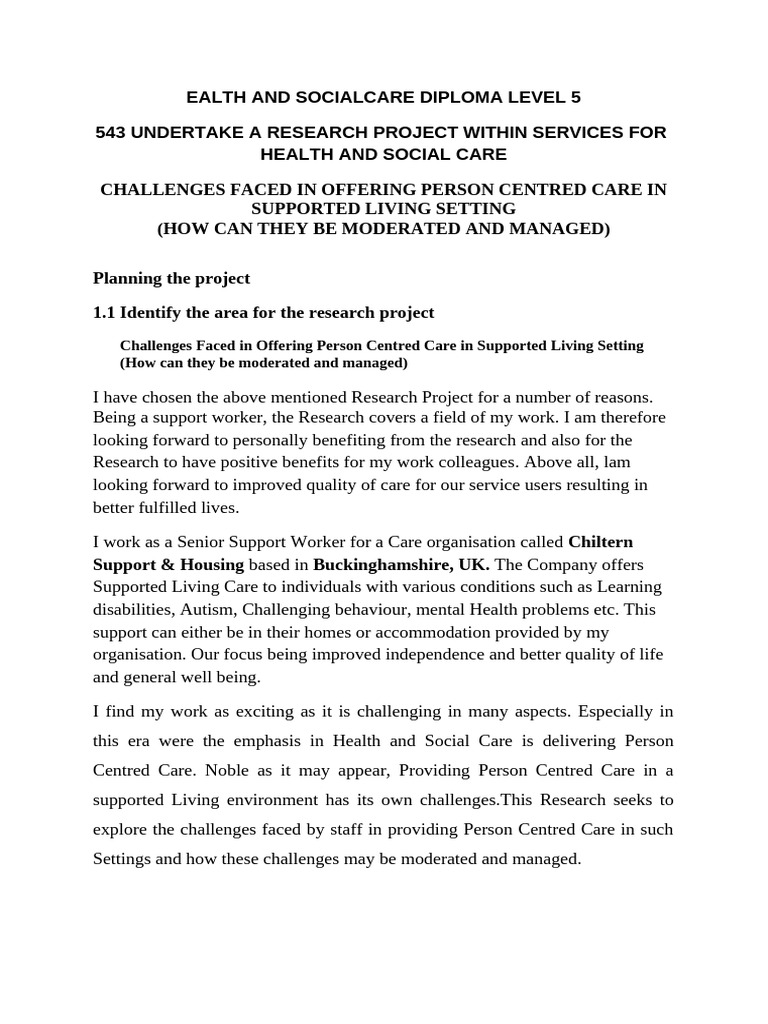 Health and Social Care Research | PDF