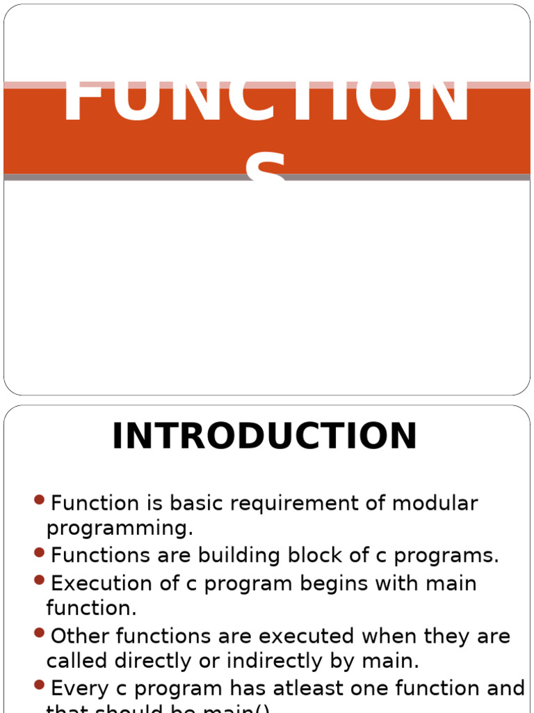 C - 06 (User Defined Functions) | PDF