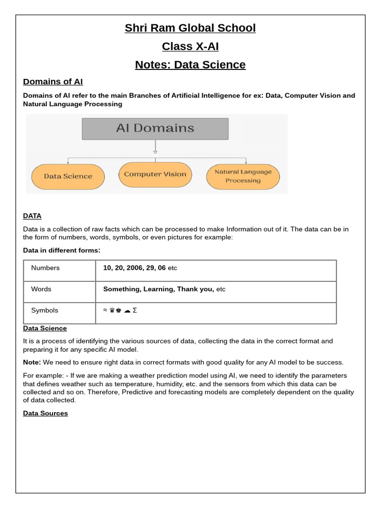 Class 10 AI Data Science | PDF