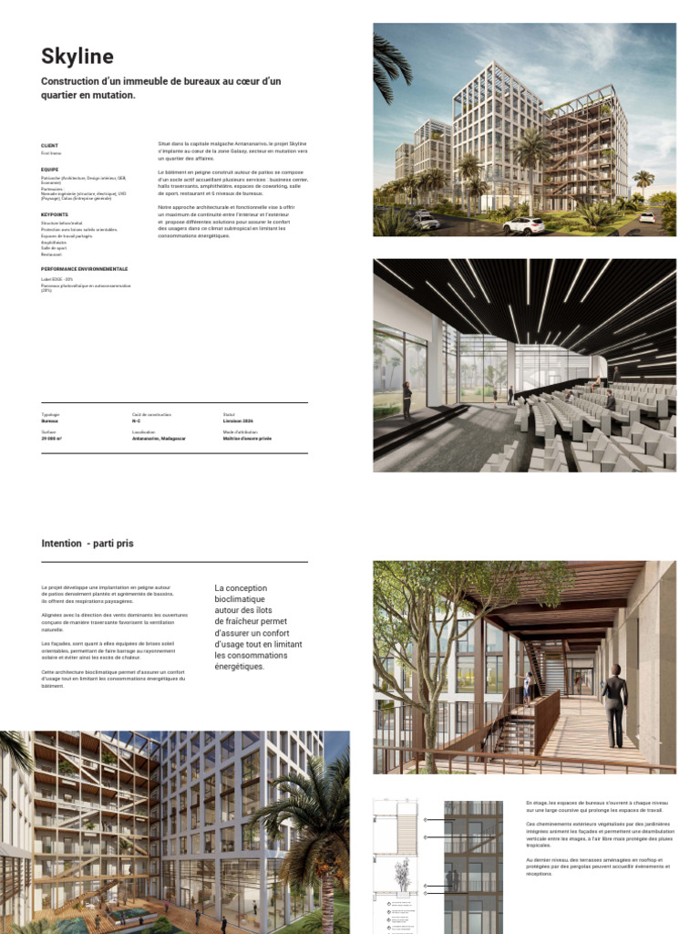 Skyline: Bureaux Bioclimatiques Antananarivo | PDF