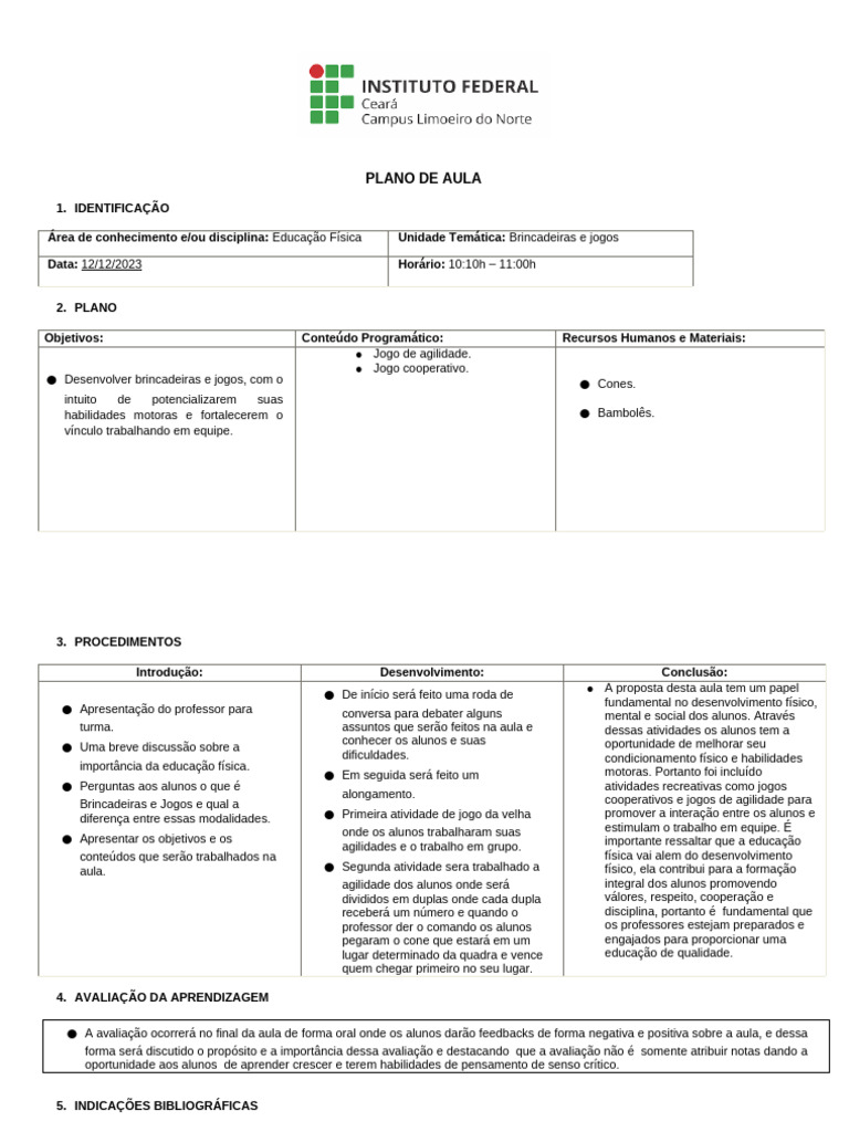 neci plano de aula | PDF