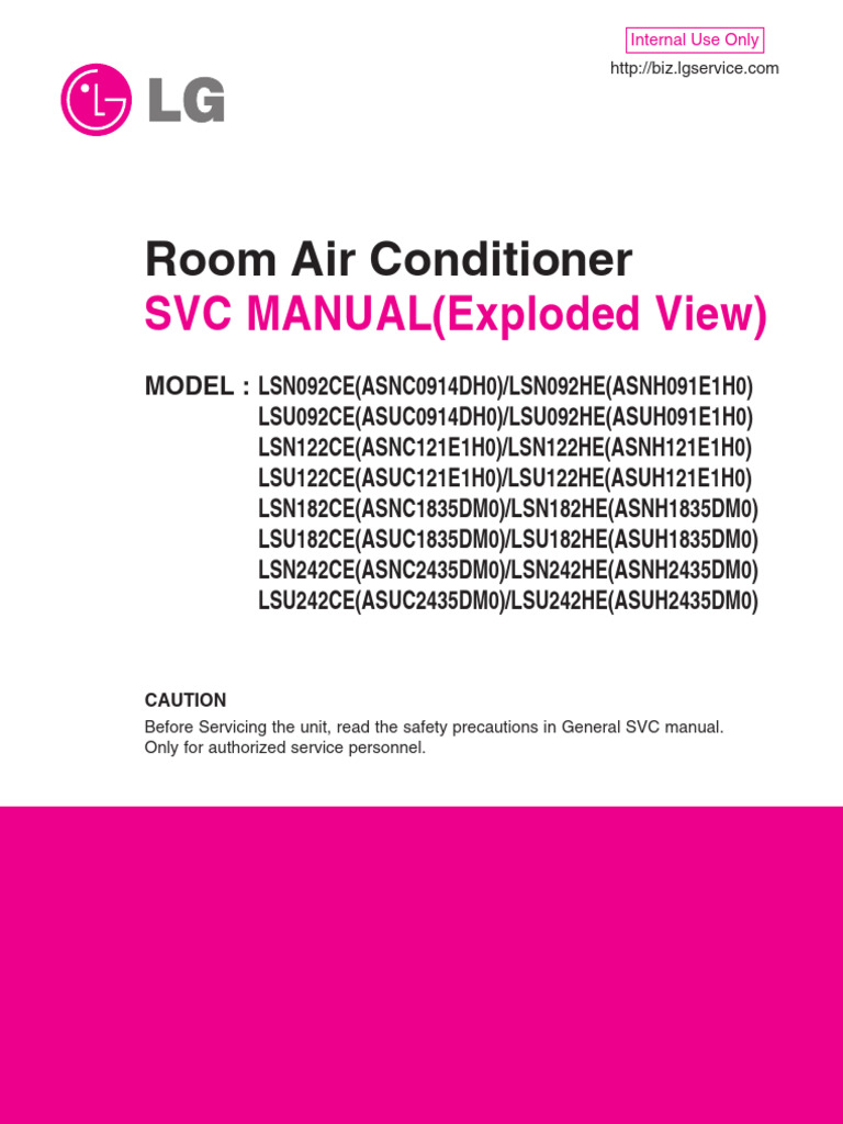 Room Air Conditioner: SVC MANUAL (Exploded View) | PDF