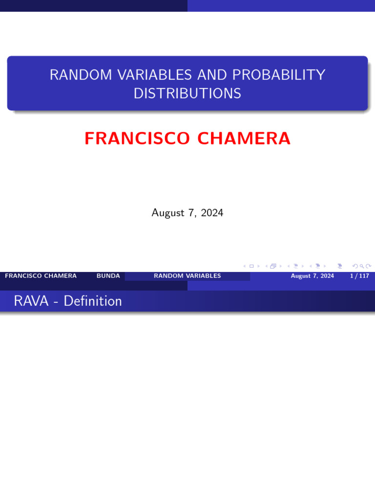 Presentation-Random Variables | PDF