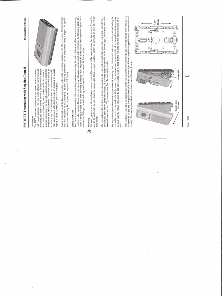 Rh-Temp Transmitter Manual | PDF