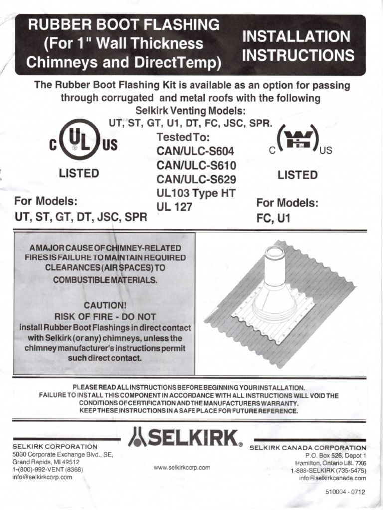 Superpro Universal Rubber Flashing Kit - Installation Instructions | PDF