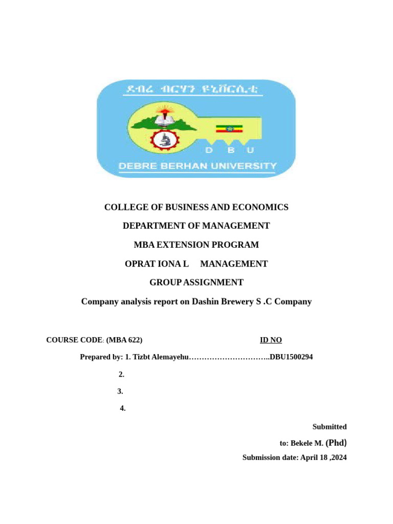 OM Group Assignment | PDF