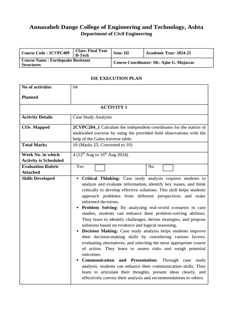 ISE Execution Plan | PDF
