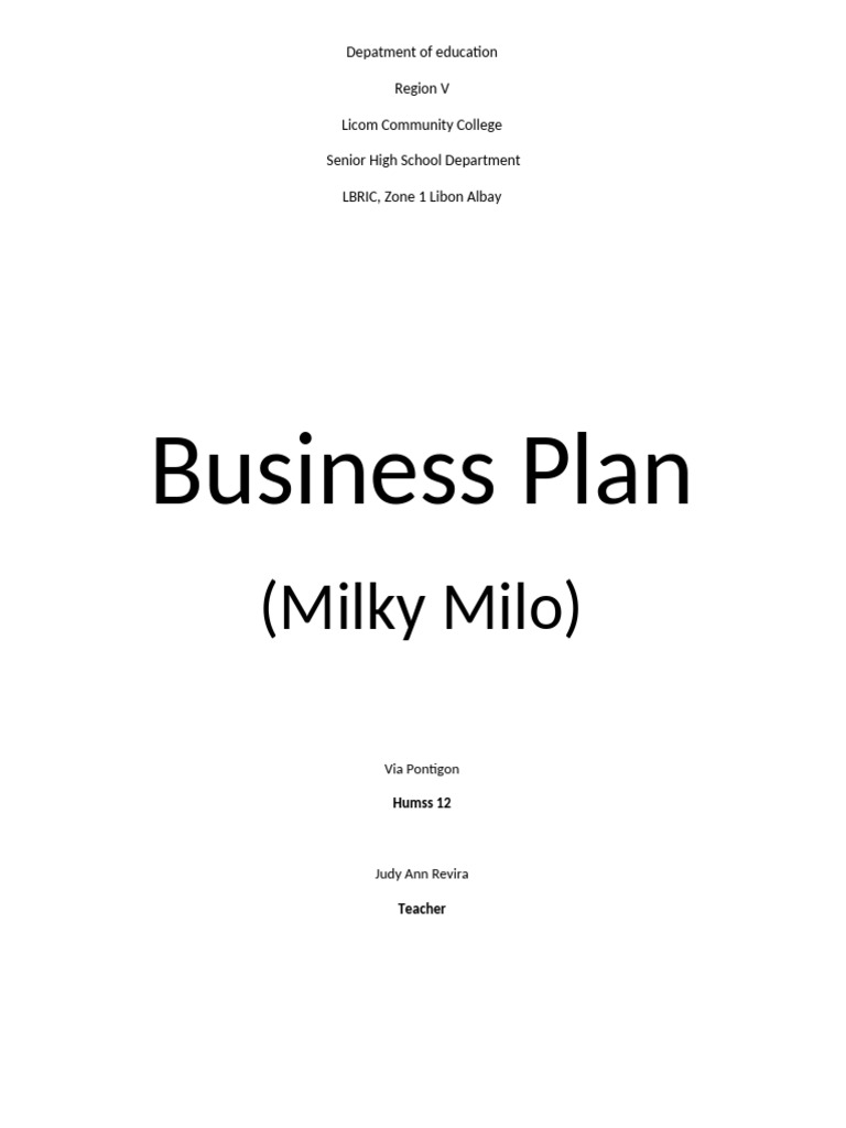 Business Plan Pdf Brand Marketing