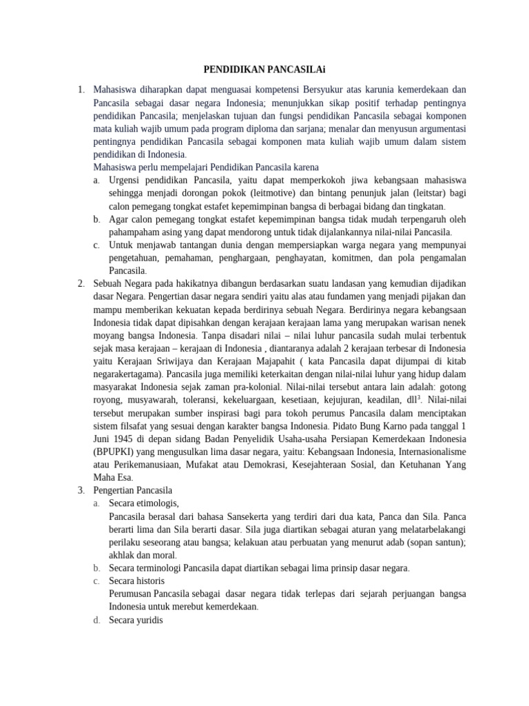 Pendidikan Pancasila | PDF