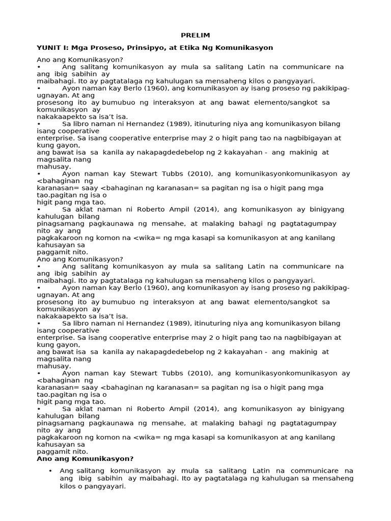 Malayuning Komunikasyon Ilg | PDF