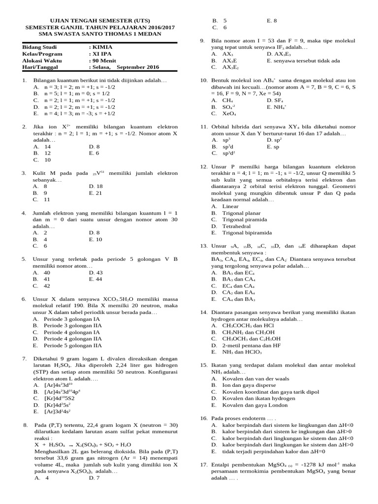 Kimia Kelas Xi | PDF