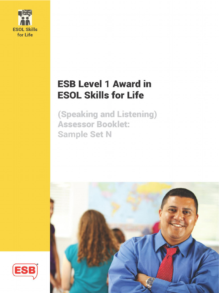 ESB ESOL SFL Level 1 Speaking and Listening Set N SAMPLE v2 | PDF