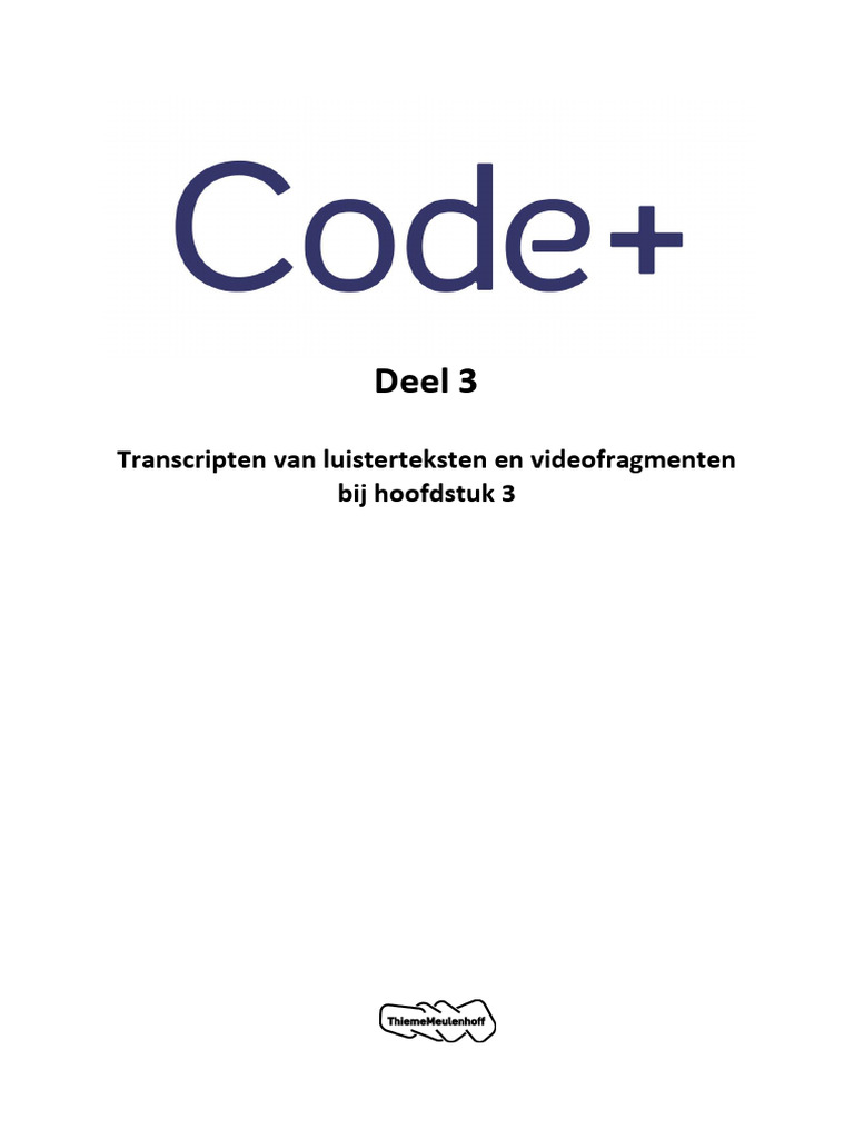 Code3 Transcripten h3 Maart2019 | PDF
