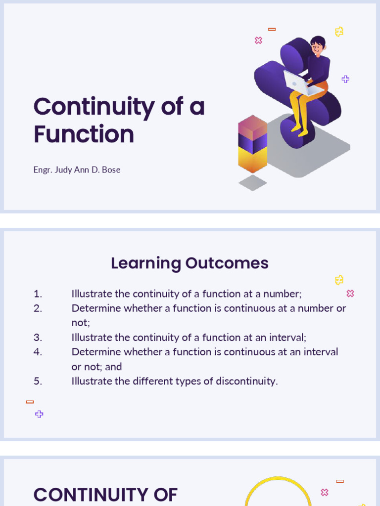 Continuity and Discontinuity Guide | PDF | Continuous Function | Function (Mathematics)