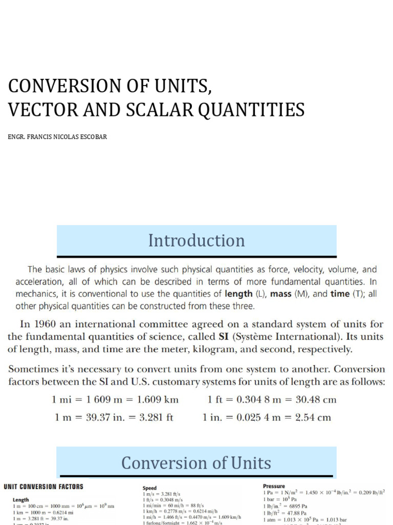 General Physics Lesson 1 | PDF