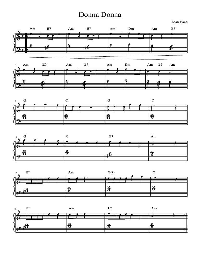 Donna Donna | PDF