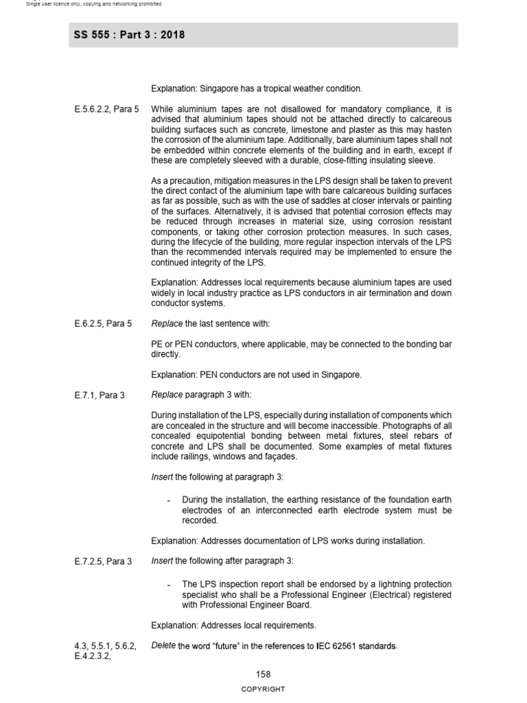 SS 555-3-2018 PG 159 Use of Aluminium Tape | PDF