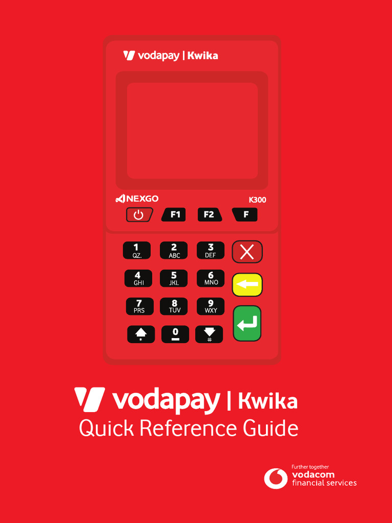 Vodapay Kwika Quick Reference | PDF
