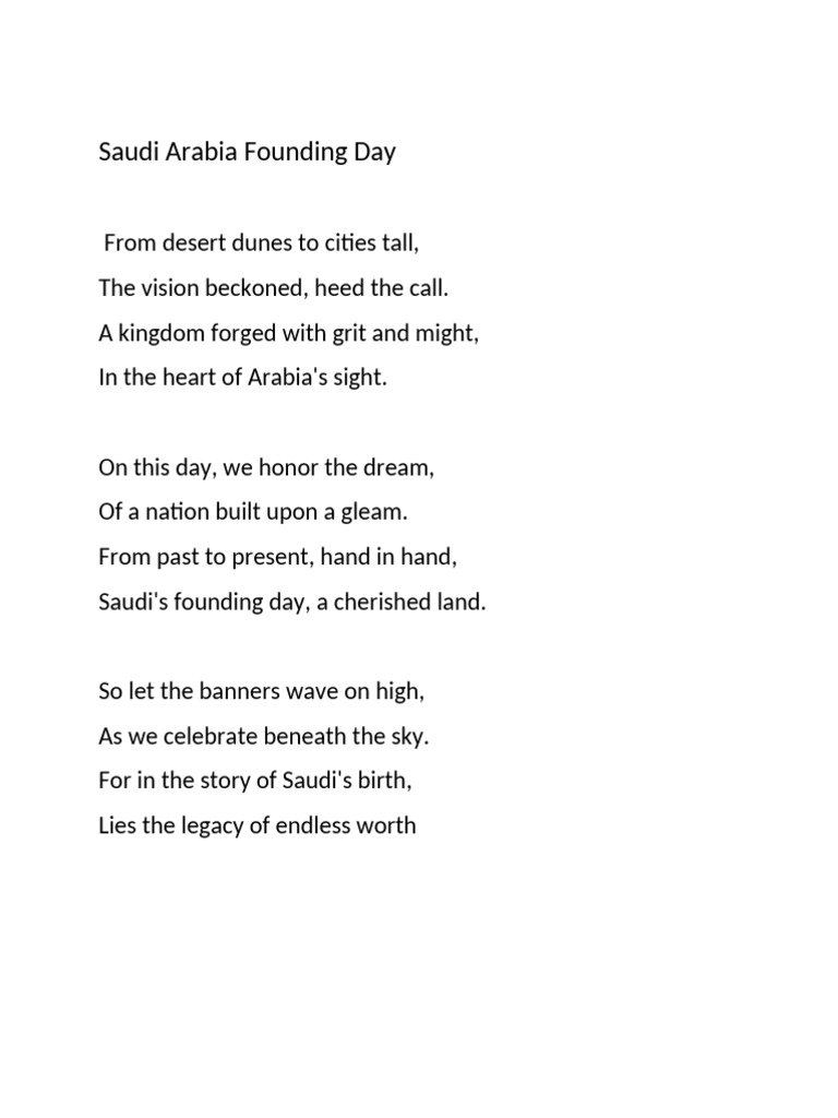 Saudi Arabia Founding Day PDF