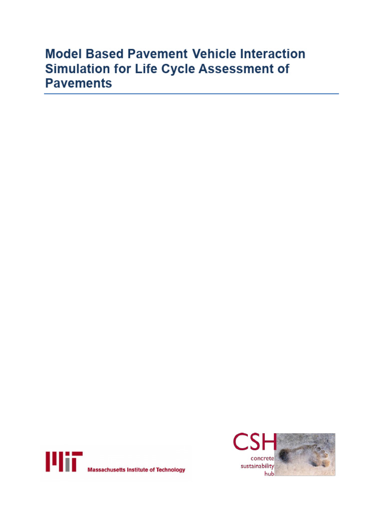 Model Based Pavement-Vehicle Interaction Simulation For Life-Same | PDF