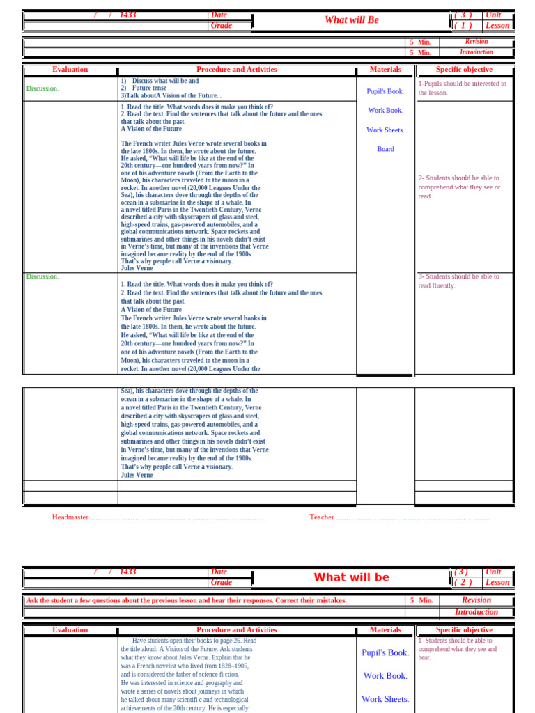 Unite 3 Mega Goal1تحضير | PDF