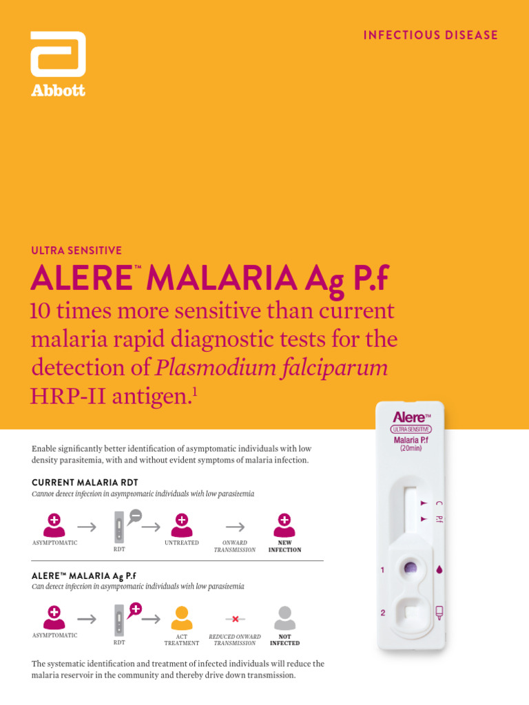 v05 Alere Malaria Ag P.F Brochure EN OUS | PDF