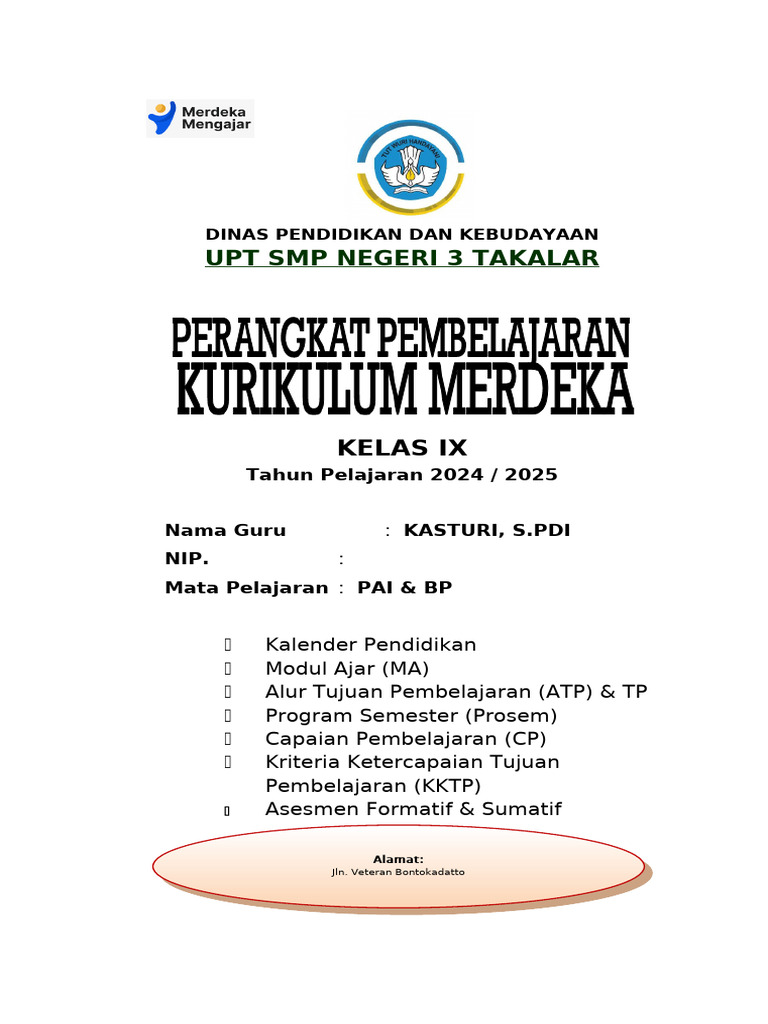 Cover Perangkat Ajar Gabungan Kurikulum Merdeka - Kherysuryawan - Id | PDF