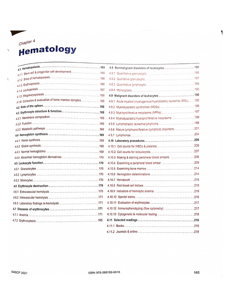 Chapter 4 5 Hematology Hemostasis 2021 MLS ASCP Quick Compendium | PDF
