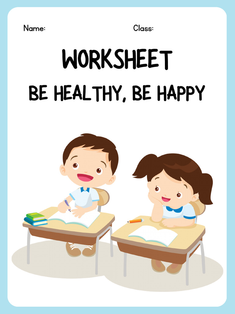 Worksheet: Be Healthy, Be Happy | PDF